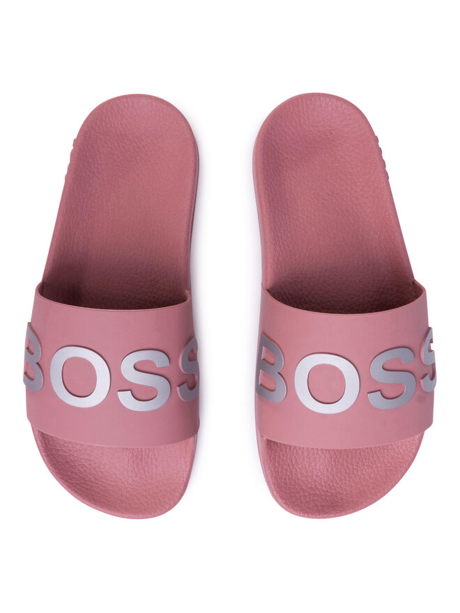 Klapki Boss Bay Slid 50425631 10224216 01 Różowy | eobuwie.com.pl