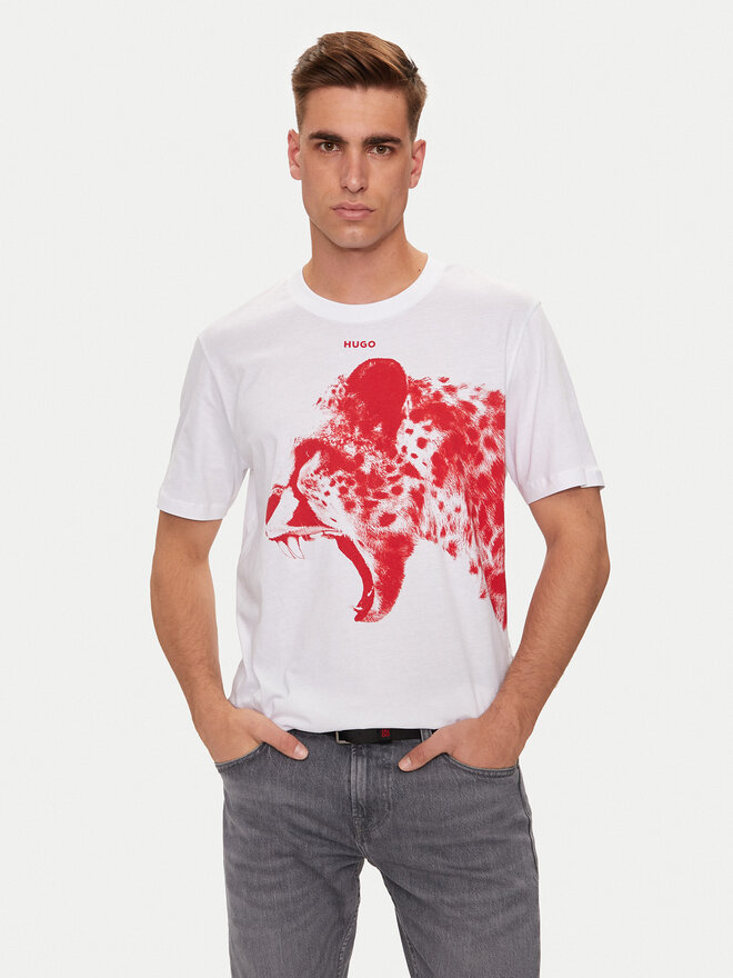 Hugo T-Shirt Dikobra 50519013 Λευκό Regular Fit | epapoutsia.gr