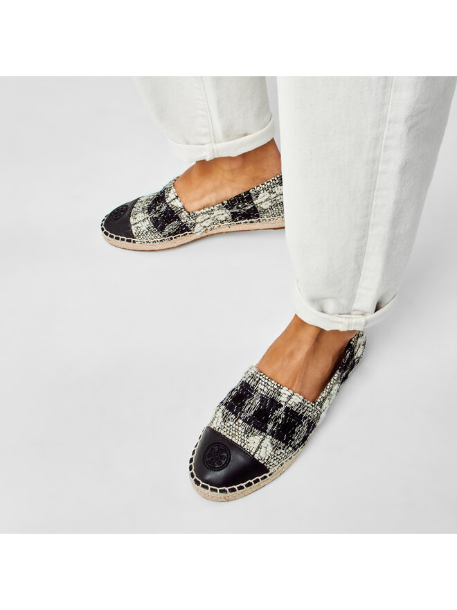 Espadrilles Tory Burch Color Block Flat Espadrille 76256 Schwarz | eschuhe.de