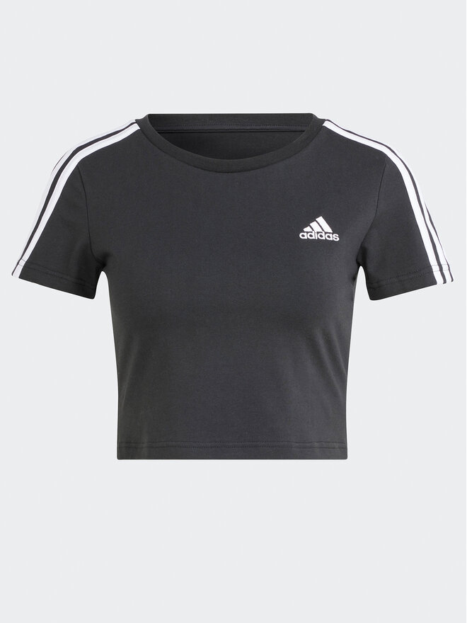adidas T-Shirt Essentials 3-Stripes IR6111 Schwarz Slim Fit | eschuhe.de