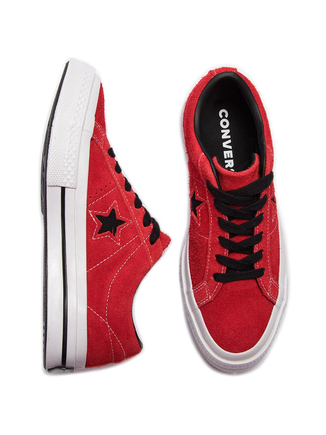 Tenisówki Converse One Star Ox 163246C Czerwony | eobuwie.com.pl