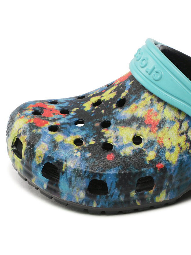Klapki Crocs Classic Tiedye Graphic Clog K 206995 Kolorowy | eobuwie.com.pl