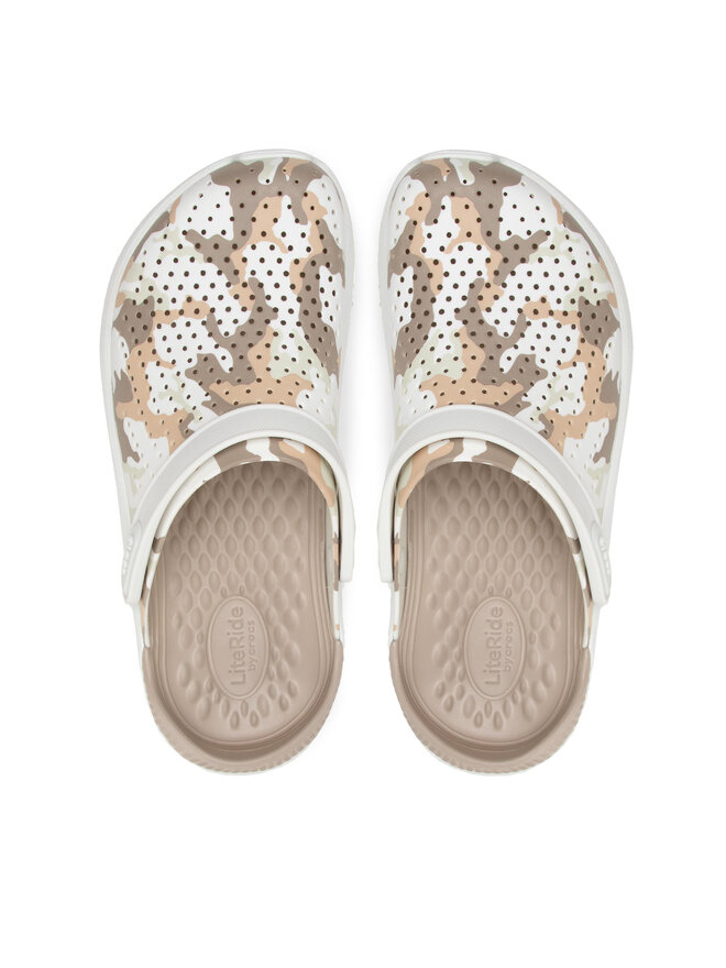 Чехли Crocs Literide Printed Camo Clog 206491 Бял | obuvki.bg