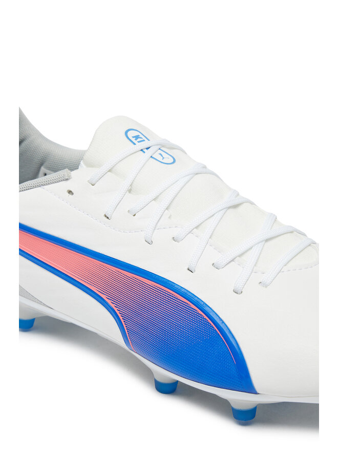 Ghete pentru fotbal Puma King Match Fg/Ag 107863 Alb | epantofi.ro