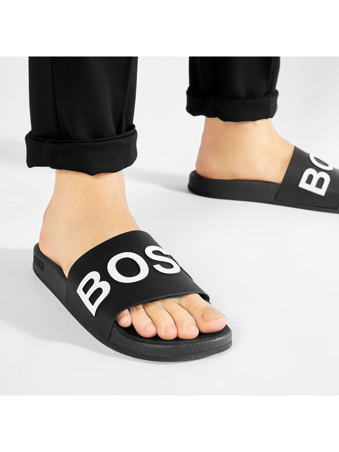 Klapki Boss Bay Slid 50425152 10224455 01 Granatowy | eobuwie.com.pl