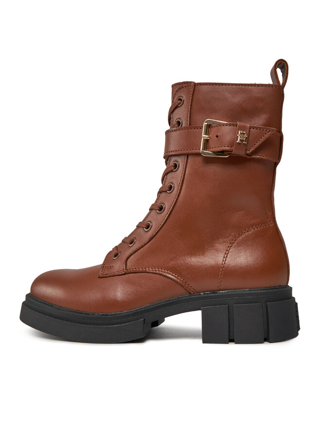 Botas Tommy Hilfiger Cool Feminine Bikerboot FW0FW07322 Marrón | zapatos.es