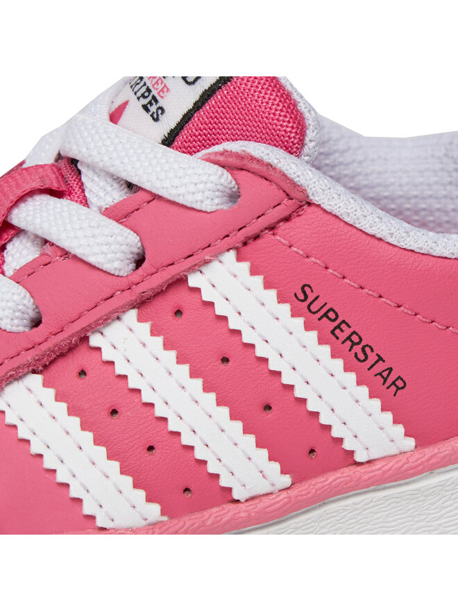 Sneakers adidas Superstar Elastic Lace Kids IE0861 Roz | epantofi.ro