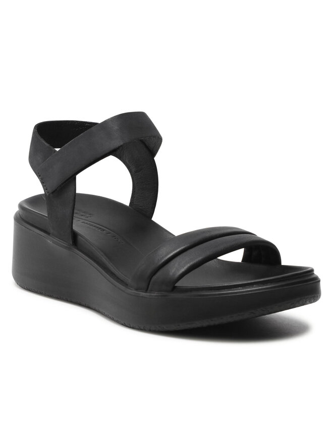 Sandały ECCO Flowt Wedge Lx W 27330351052 Czarny | eobuwie.com.pl