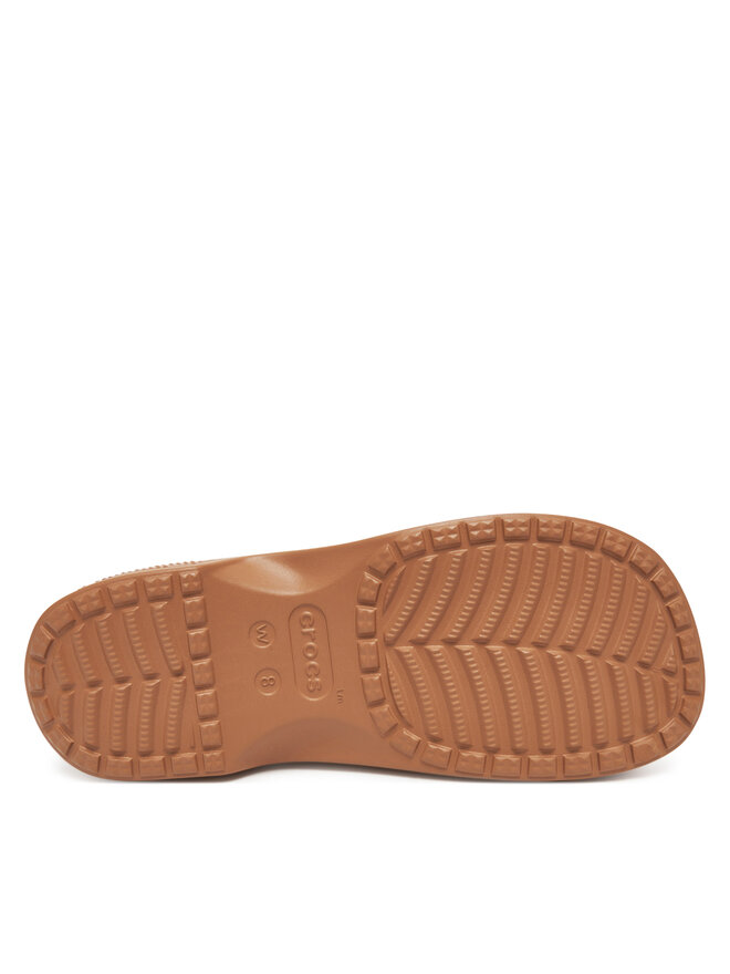 Klapki Crocs Cross Strap 210840 Brązowy | eobuwie.com.pl