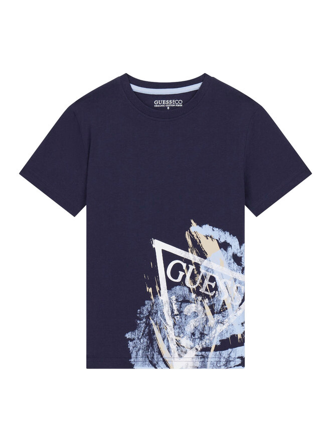 Guess T-Shirt L6RI14 K8HM4 Dunkelblau Regular Fit | eschuhe.de