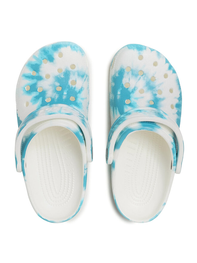 Pantoletten Crocs Classic Tie Dye Graphic Clog 205453 Blau | eschuhe.de