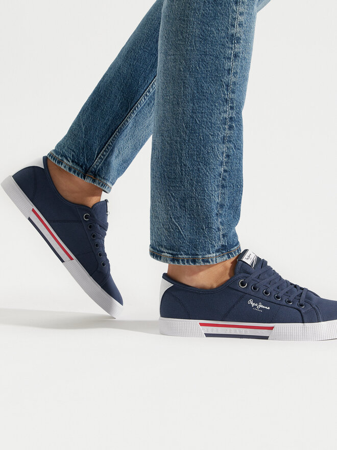 Sneakers aus Stoff Pepe Jeans Brady Men Basic PMS30816 Dunkelblau ...