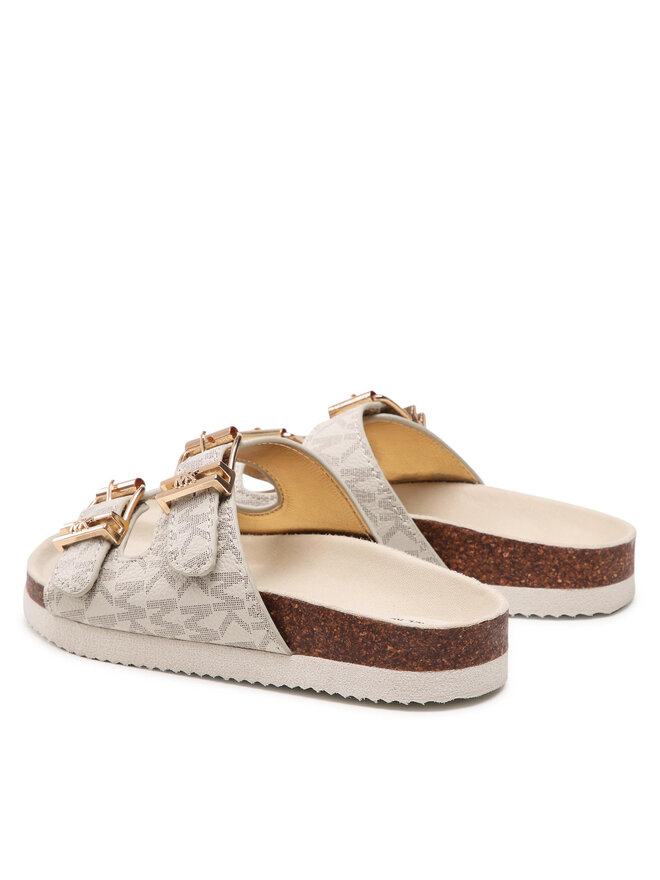 Klapki MICHAEL KORS KIDS Lorek Monogram MK100420 Beżowy | eobuwie.com.pl
