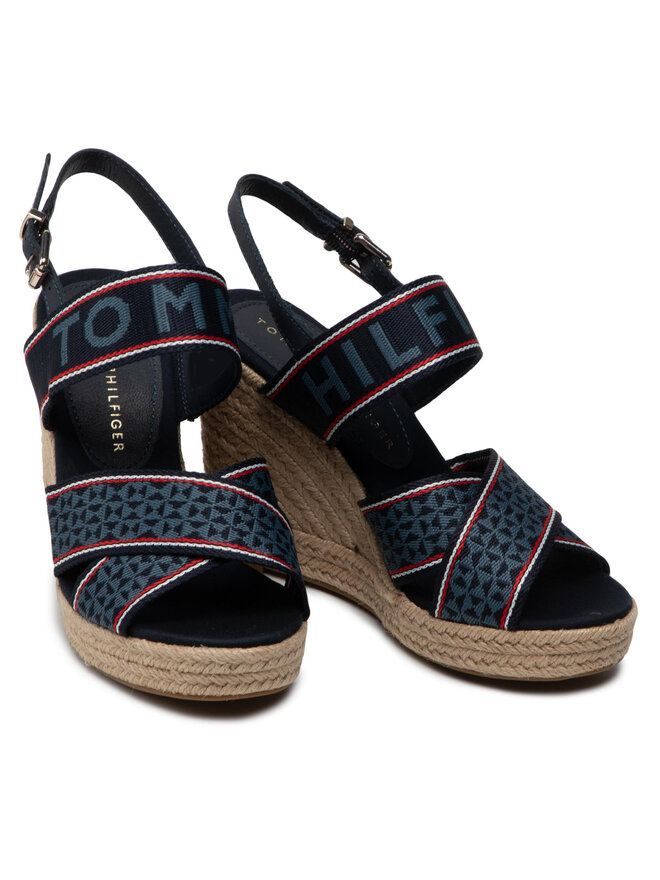 Espadrilles Tommy Hilfiger Webbing High Wedge Sandal FW0FW06355 ...