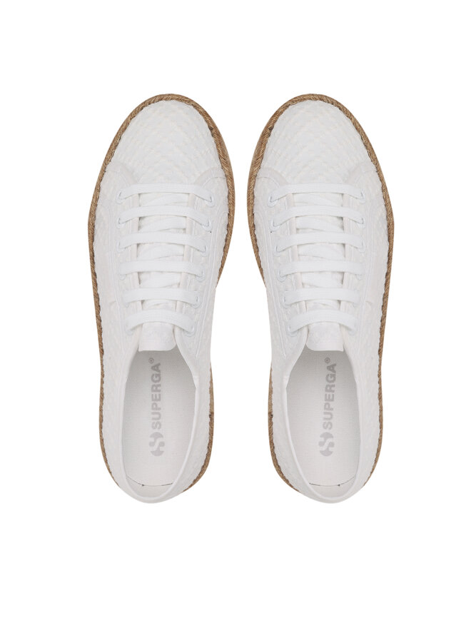 Espadrilles Superga 2790 Rope Macrame Rhombus S3126PW Weiß | eschuhe.de