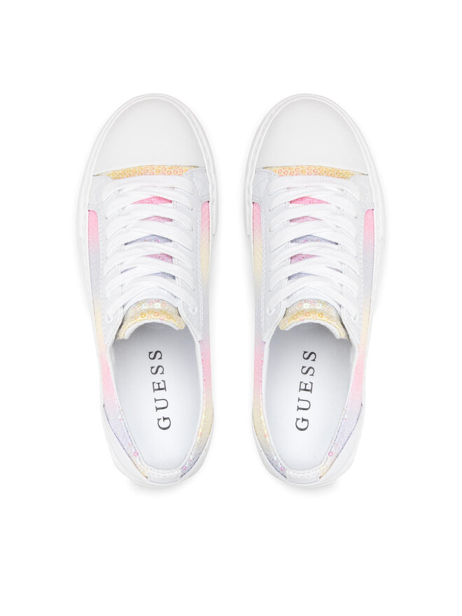 Sneakers aus Stoff Guess Passit2 FL6PS2 FAB12 Weiß | eschuhe.de