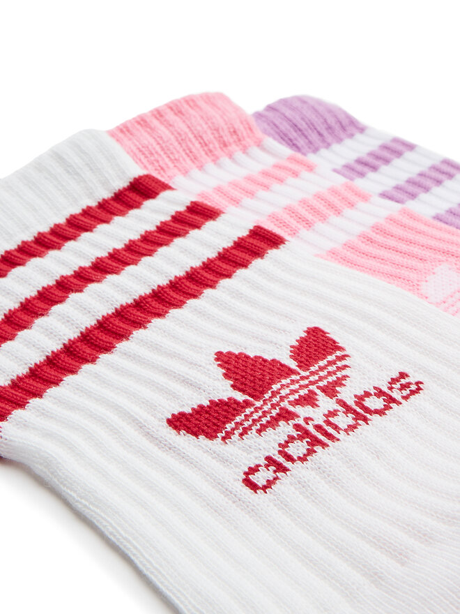 Σετ 3 ζευγάρια ψηλές κάλτσες γυναικείες adidas Mid Cut Crew IX7510 Ροζ ...