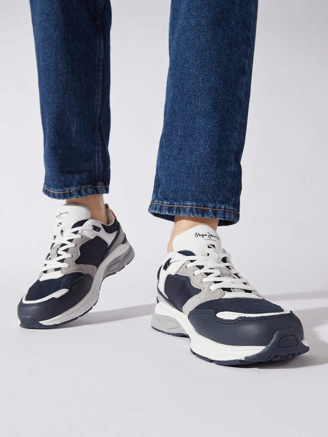 Sneakers Pepe Jeans Dave Urban PMS30935 Dunkelblau | eschuhe.de