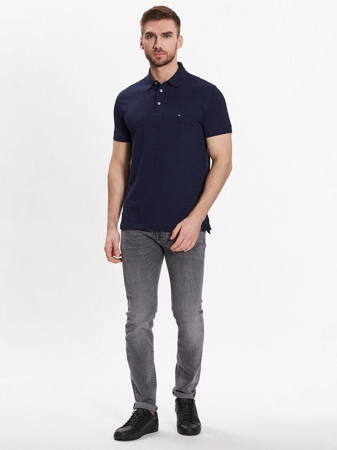 Tommy Hilfiger Poloshirt 1985 MW0MW17771 Dunkelblau Slim Fit | eschuhe.de