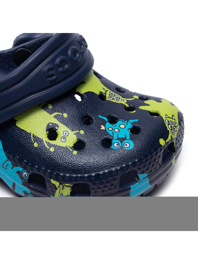 Nazouváky Crocs Classic Monster Print Clog T 206833 Tmavomodrá | eobuv.cz