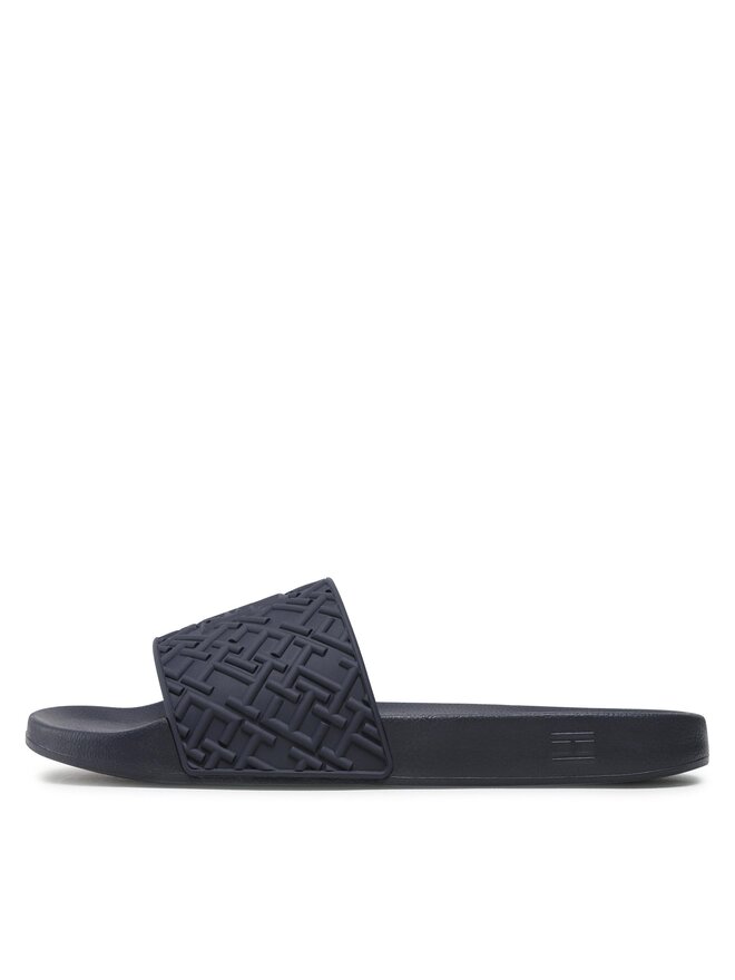 Chanclas Tommy Hilfiger Rubber Th Monogram Pool Slide FM0FM04464 Azul ...