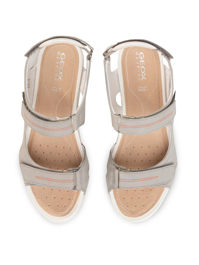 Sandály Geox D Sand.Vega A D52R6A 000EK C1006 Šedá | eobuv.cz