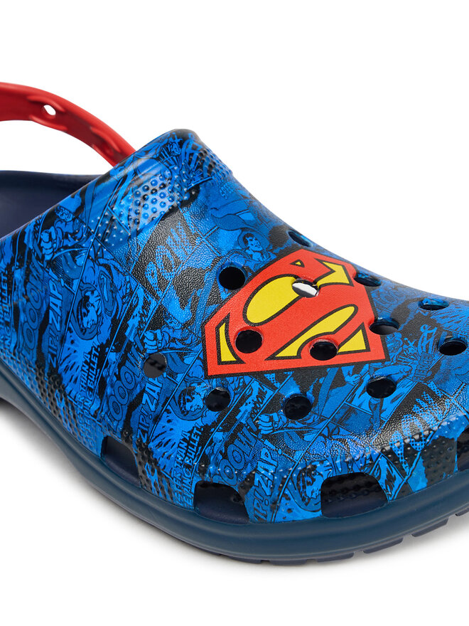 Klapki Crocs Superman Classic Clog 211131 Niebieski | eobuwie.com.pl