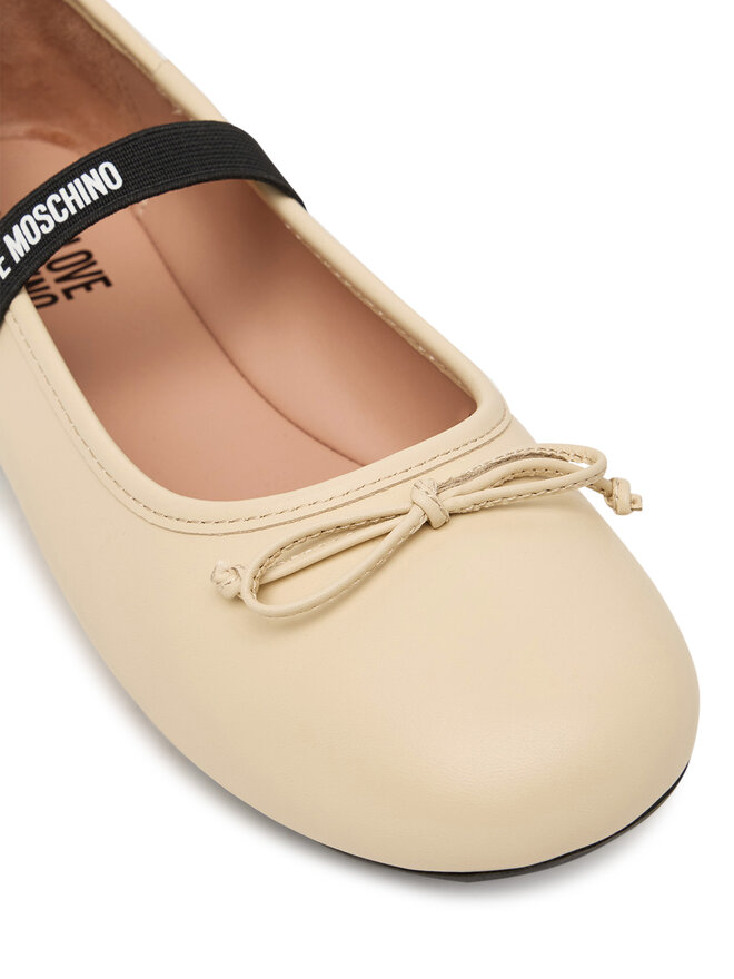 Balerini LOVE MOSCHINO JA11121G1OIE0110 Écru | epantofi.ro