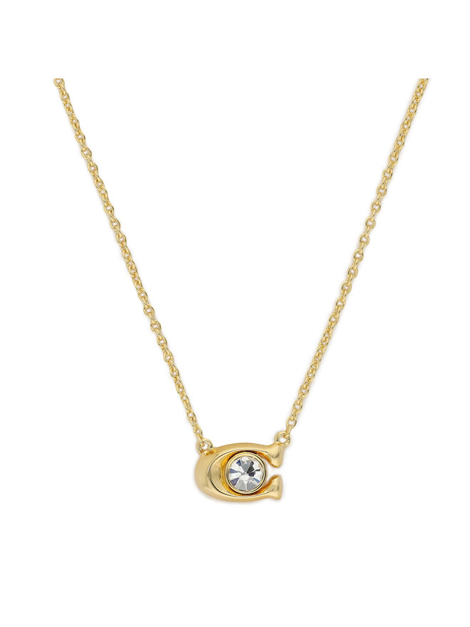 Schmuckset Halskette und Ohrringe Coach Signature Necklace Earring Set 37412845GLD110 Goldfarben eschuhe