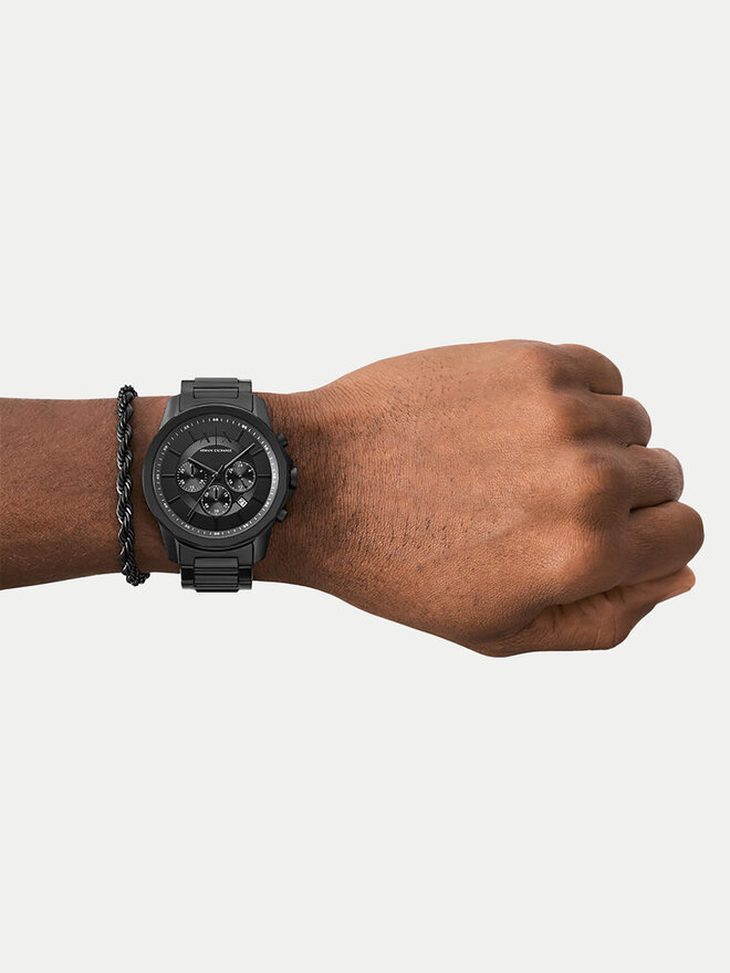 Zegarek Armani Exchange AX7163SET Czarny | eobuwie.com.pl