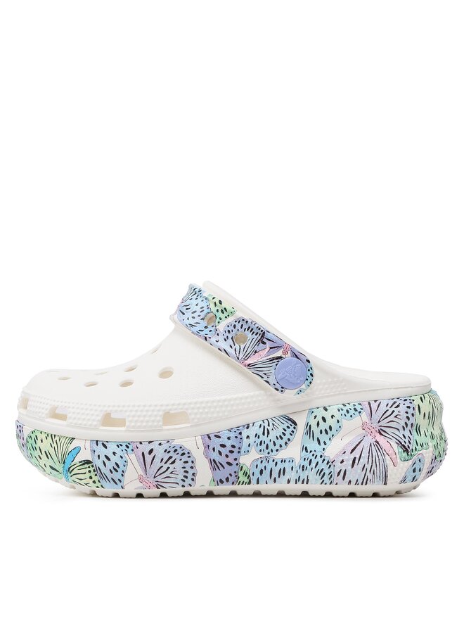 Pantoletten Crocs Classic Cutie Butterfly Clog K 208298 Weiß | eschuhe.de