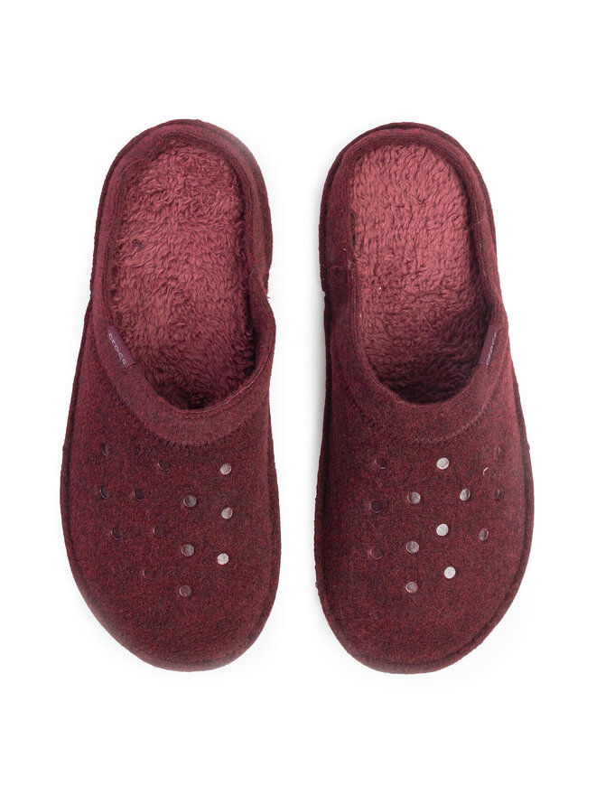 Hausschuhe Crocs Classic Slipper 203600 Dunkelrot | eschuhe.de