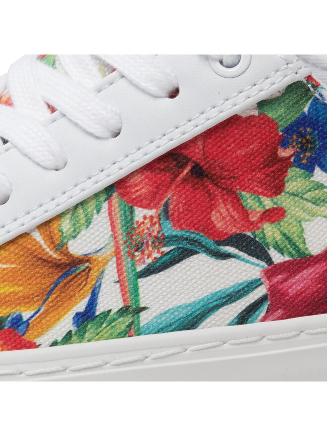 Sneakers aus Stoff Guess Passit FL6PSS FAP12 Weiß | eschuhe.de