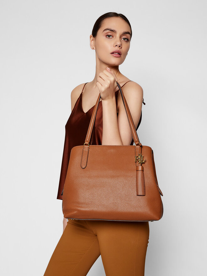 Handtasche Lauren Ralph Lauren Quinn 34 Shoulder Bag 431818738002 Braun ...