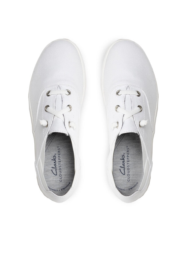 Sneakers aus Stoff Clarks Brinkley Ave 261665934 Weiß | eschuhe.de