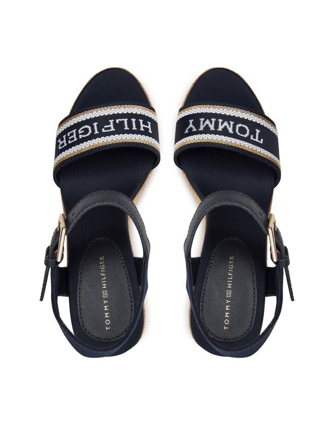 Alpargatas Tommy Hilfiger Mono Webbing High Wedge Sandal FW0FW08046 ...