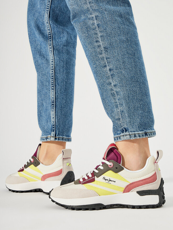 Sneakers Pepe Jeans Lucky Main PLS60004 Alb | epantofi.ro