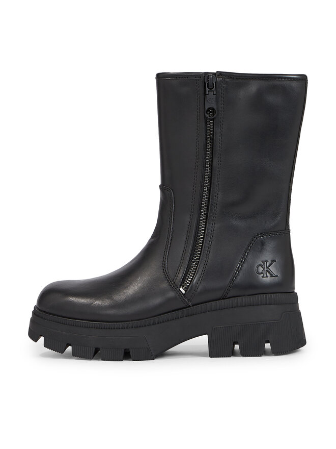 Botine Calvin Klein Jeans Chunky Combat Zip Boot Wn YW0YW01109 Negru ...