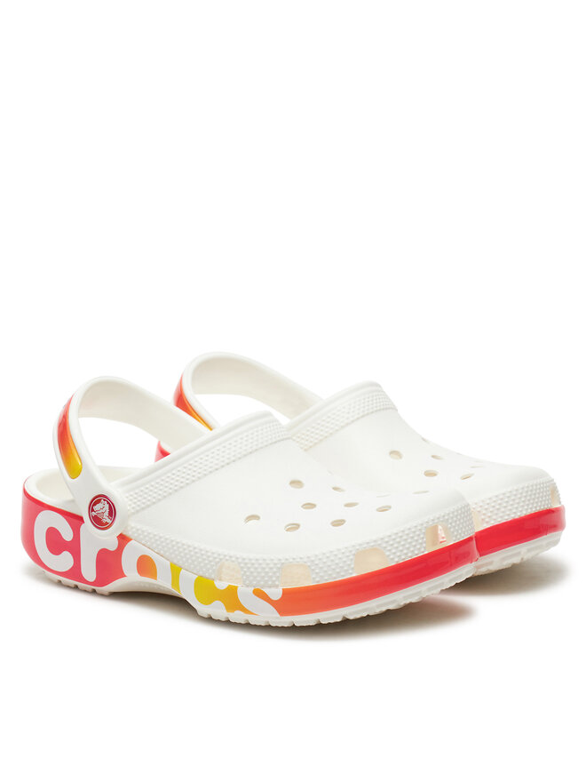 Klapki Crocs Classic Reflector Clog K 210714 Biały | eobuwie.com.pl