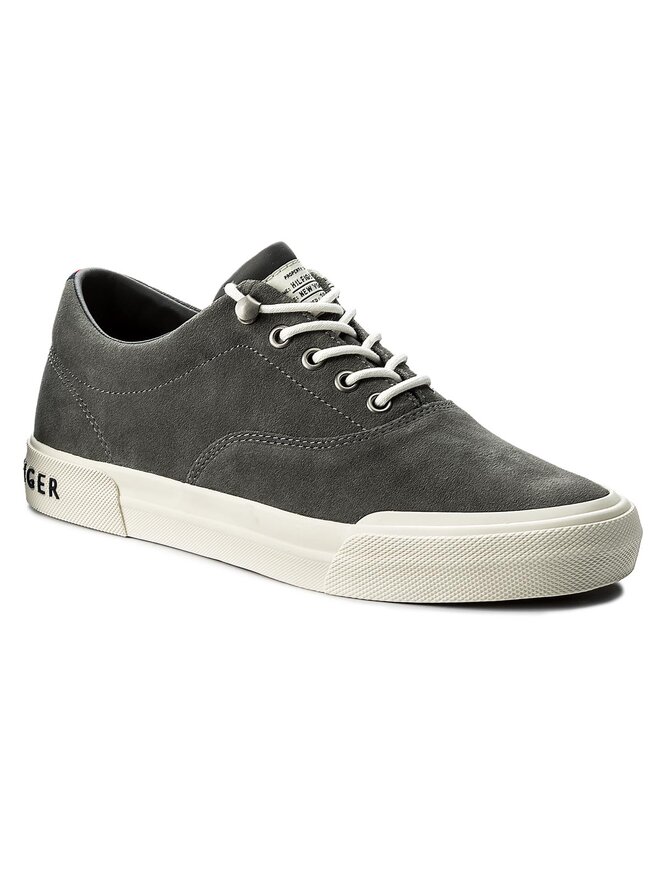 Sneakers aus Stoff Tommy Hilfiger Heritage Suede Sneaker FM0FM00592 Grau eschuhe