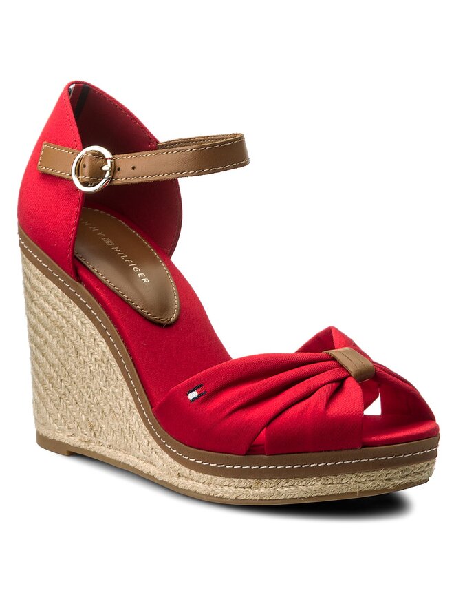 Espadrilles Tommy Hilfiger Iconic Elena Sandal FW0FW00905 Rot eschuhe