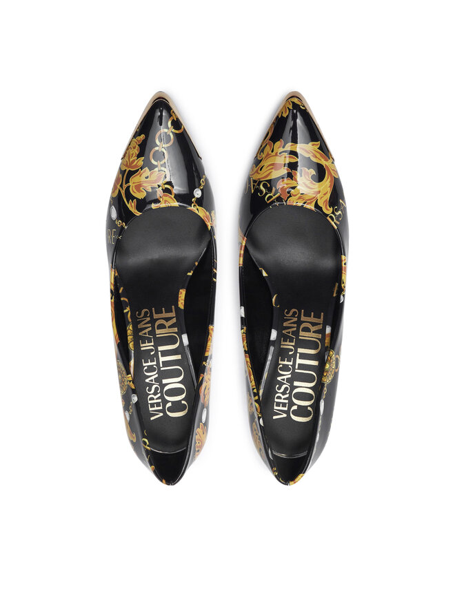 Pantofi cu toc subțire Versace Jeans Couture Scarlett 77VA3S50 Negru ...