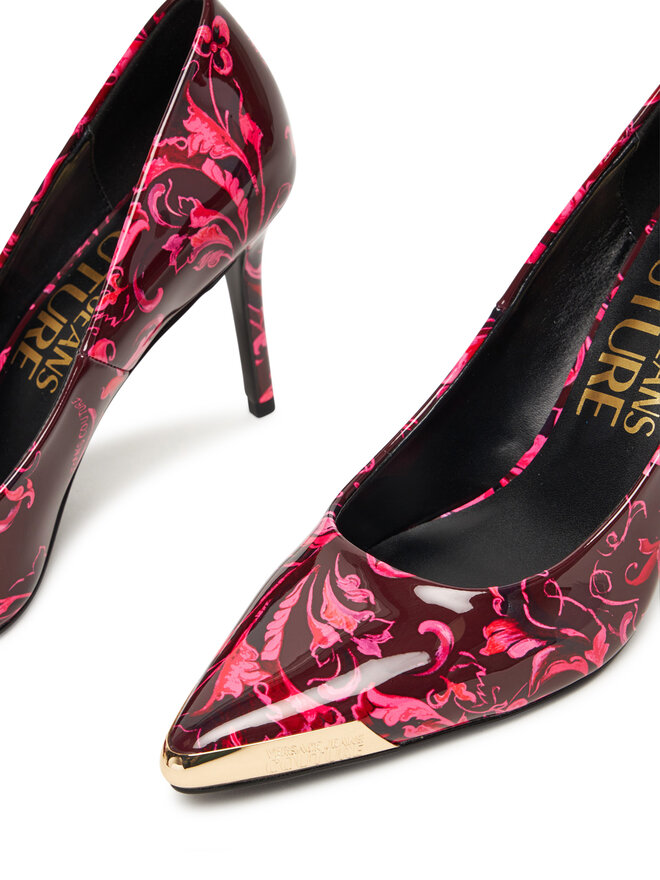 Pantofi cu toc subțire Versace Jeans Couture 79VA3S50 ZS366 Vișiniu ...