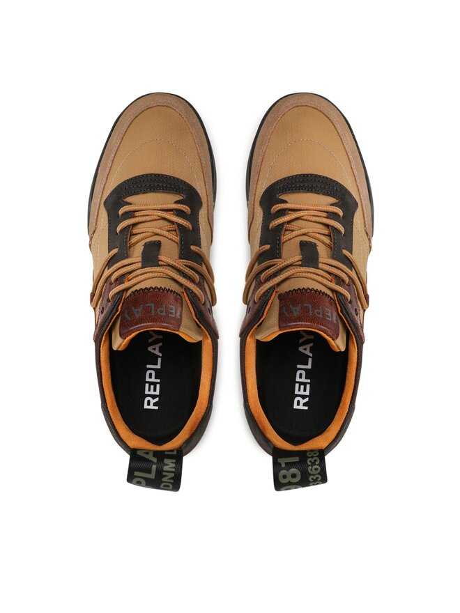 Sneakers Replay Field Jupiter 2 GMS1P.000.C0027L Khakifarben | eschuhe.de