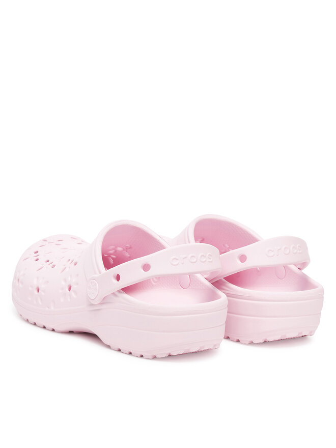 Klapki Crocs Classic Floral Cut Out Clog 210927 Różowy | eobuwie.com.pl