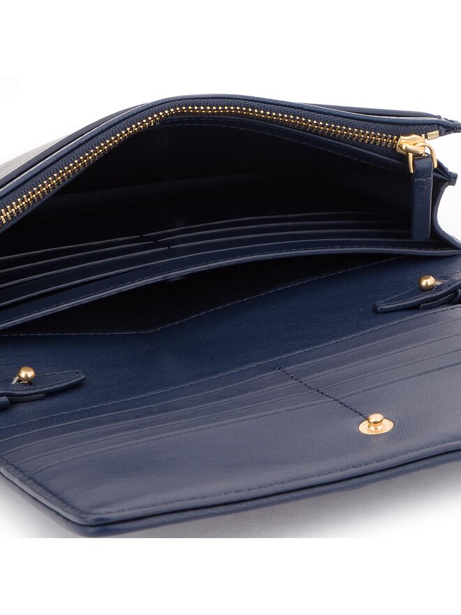 Handtasche Tory Burch Fleming Flat Wallet Cross-Body 46449 Dunkelblau ...