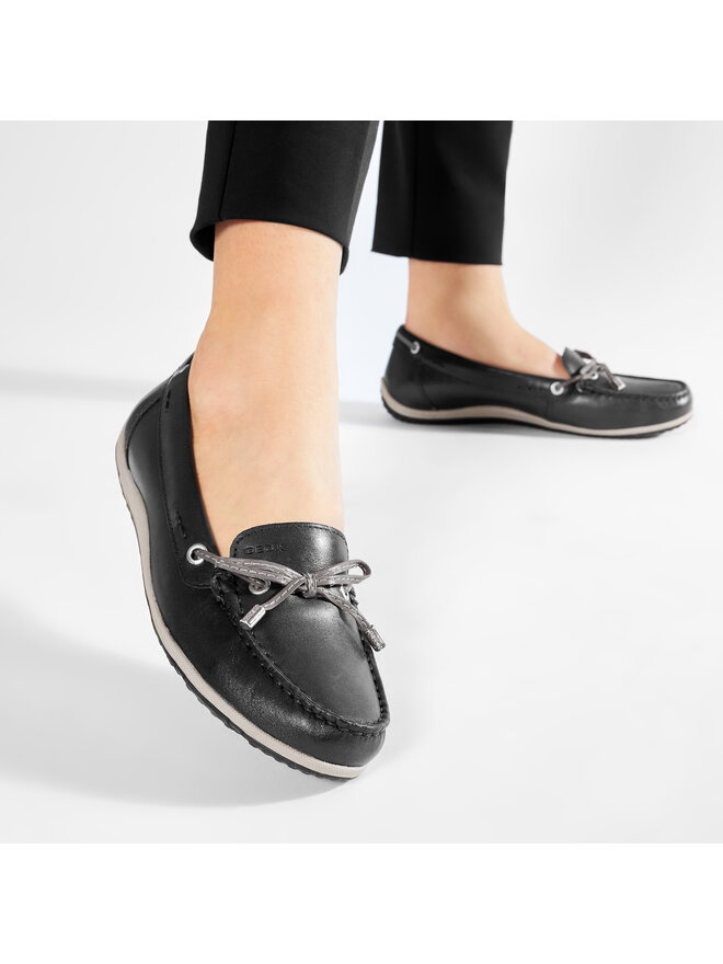 Μοκασίνια Geox D Vega Moc B D92DNB 043BC C0005 Μαύρο | epapoutsia.gr