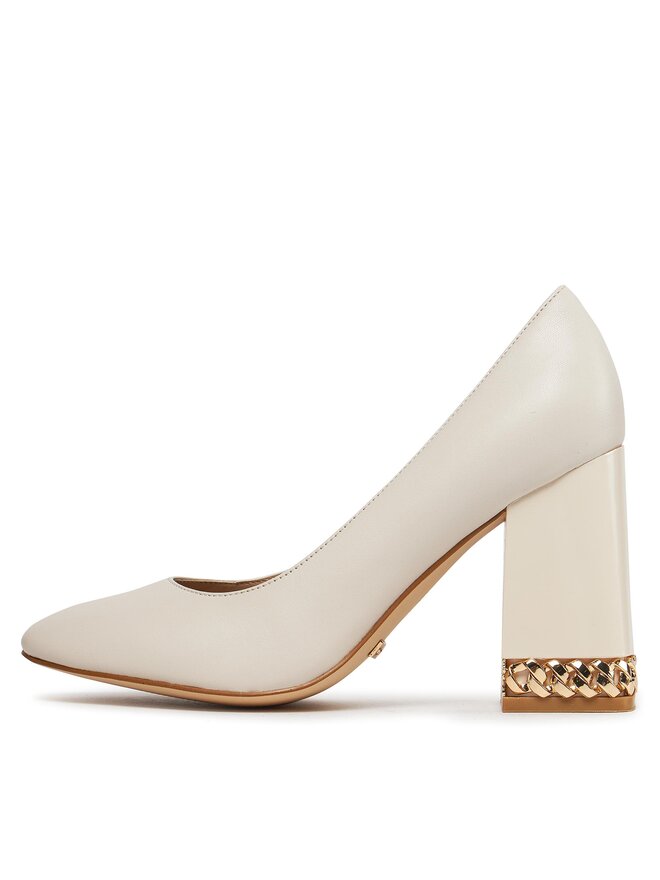 Halbschuhe Guess Eisa FL7EIS LEA08 Écru | eschuhe.de