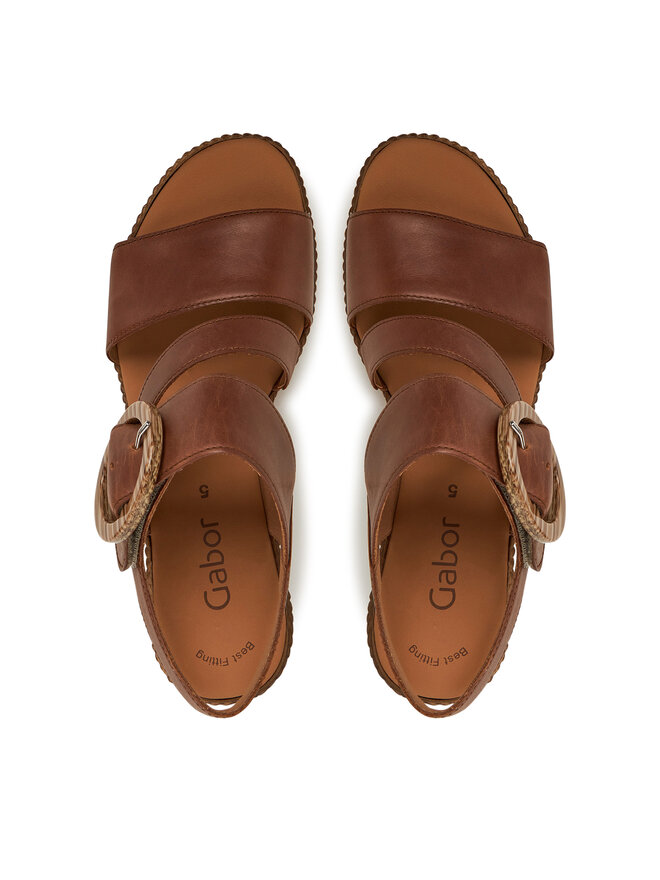 Sandały Gabor 64.770.24 Brązowy | eobuwie.com.pl