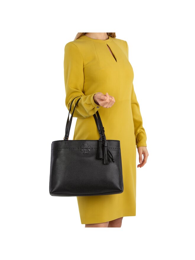 Handtasche Tory Burch Mcgraw Triple Compartment 54298 Schwarz | eschuhe.de